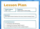 Digital footprint lesson plan kindergarten - Year 2
